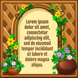 Beautiful cute greeting card with frame and space Vector Image