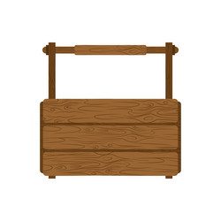 Empty toolbox wooden tool box Royalty Free Vector Image