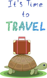 Cute turtle on skateboard Royalty Free Vector Image
