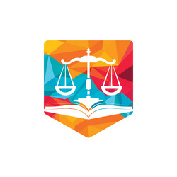 Law education logo design Royalty Free Vector Image