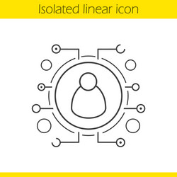 Computer hacker with laptop icon Royalty Free Vector Image