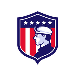 American soldier military serviceman personnel Vector Image