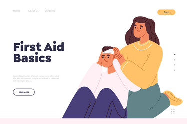 Abcde method concept of landing page with woman Vector Image