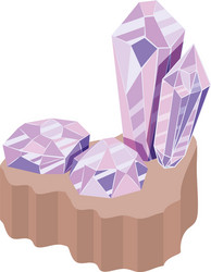 Amethyst icons pack Royalty Free Vector Image - VectorStock