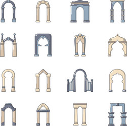 Door knobs handles set Royalty Free Vector Image