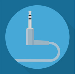 Audio plug glyph icon music and instrument Vector Image