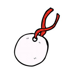 Comic cartoon gift tag Royalty Free Vector Image