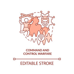 Command and control warfare concept icon Vector Image