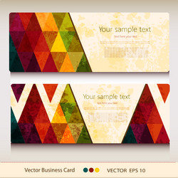 Set of abstract geometric business card Royalty Free Vector