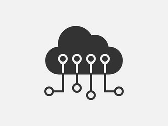 Cloud download icon files Royalty Free Vector Image