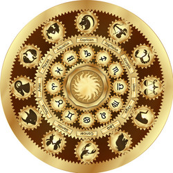 Gold Wheel Zodiac Vector Images (70)