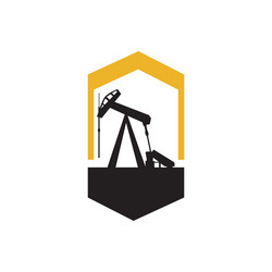 Map texas oil rig logo design Royalty Free Vector Image