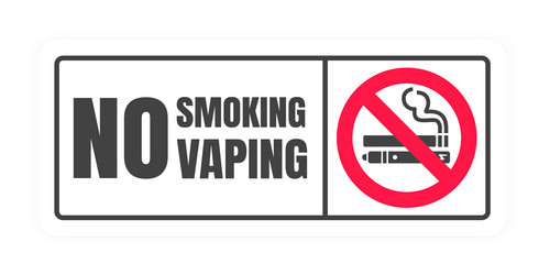 No smoking no vaping sign Royalty Free Vector Image