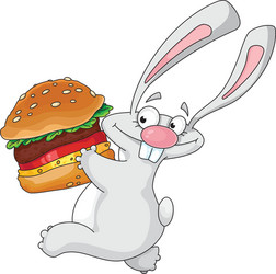 Rabbit runs fast and turtle slow Royalty Free Vector Image