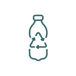 Recycled bottle icon thin light regular bold Vector Image