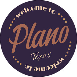 Welcome to plano texas Royalty Free Vector Image