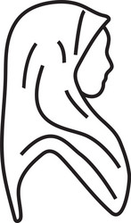 Hijab graphic design template isolated Royalty Free Vector