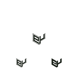 Alphabet letters initials logo ey ye e and y Vector Image
