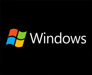 Windows microsoft symbol brand logo design Vector Image