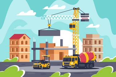 Construction process Royalty Free Vector Image