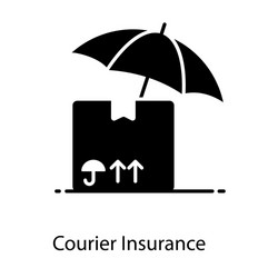 Courier insurance Royalty Free Vector Image - VectorStock