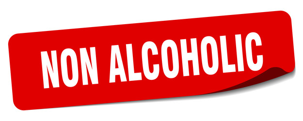 Non alcoholic sticker label Royalty Free Vector Image
