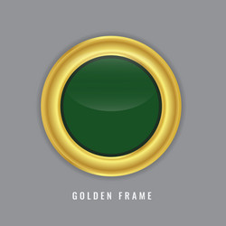 Realistic round or circle golden border frame Vector Image