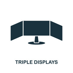 Triple displays icon simple element from Vector Image