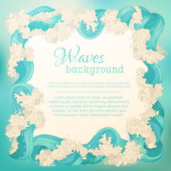 Sand and wave beach realistic background Vector Image