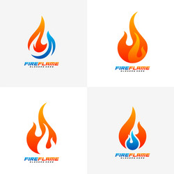 Logo fire mascot cartoon style Royalty Free Vector Image