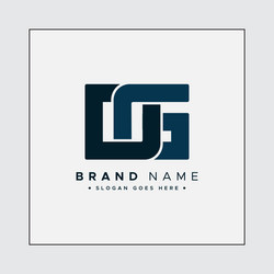Dg initial letter signature logo template Vector Image