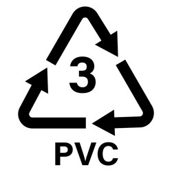 Plastic recycling symbol pvc 3 Royalty Free Vector Image