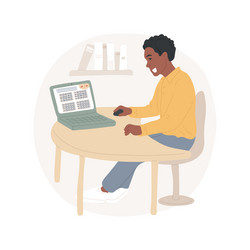 Take standardized test isolated cartoon Royalty Free Vector