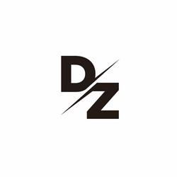 Dz logo letter monogram slash with modern Vector Image