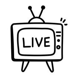 Live transmission Royalty Free Vector Image - VectorStock