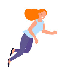 Woman is falling down isolated Royalty Free Vector Image