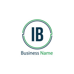 Initial letter ib logo template design Royalty Free Vector