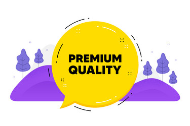 Premium quality text high product sign Royalty Free Vector