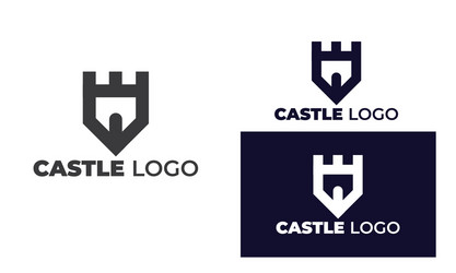 Castle logo with modern style for real estate logo