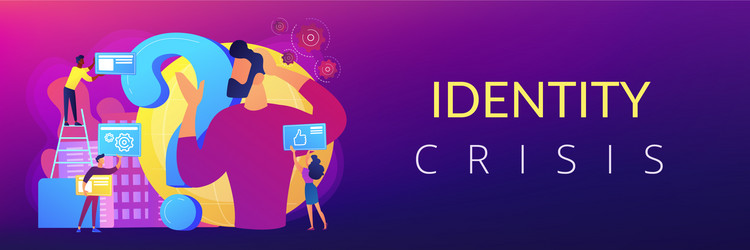 Confusion concept banner header Royalty Free Vector Image