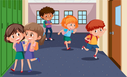 Cartoon School Hallway Hall Vector Images (over 200)