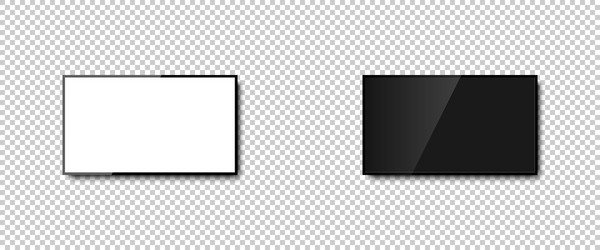 Screen tv with white and black screens Royalty Free Vector