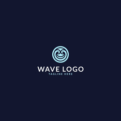 Abstract linear logotype wave flow logo symbol Vector Image
