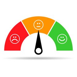 Customer satisfaction meter shadow icon graph Vector Image