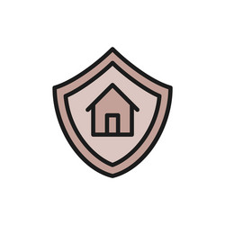 Home security logo shield lock logo Royalty Free Vector