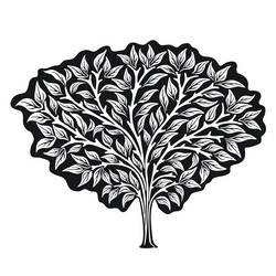 Tree logo black and white template Royalty Free Vector Image