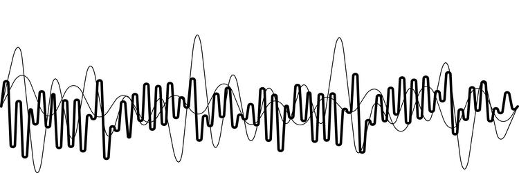 Colorful voice waves or motion sound frequency Vector Image