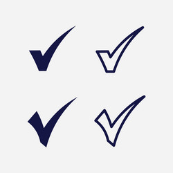 Checklist check mark logo or icon tick symbol Vector Image