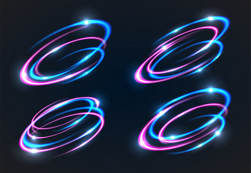 Colorful circular light flare effects Royalty Free Vector