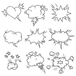 Comic bubbles set Royalty Free Vector Image - VectorStock